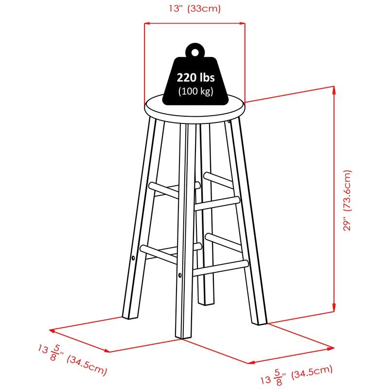 Winsome Wood Element Bar Stools, 2-Pc Set, Espresso