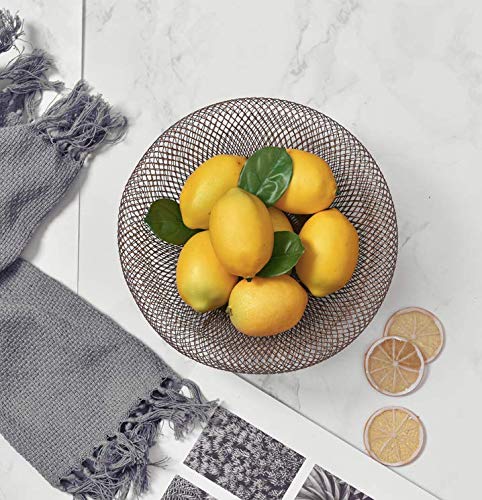 Cq acrylic Fruit Basket For Kitchen,Fruit Basket With Banana Hanger,Fruit and Vegetable Storage Holder For Kitchen Countertop,Golden