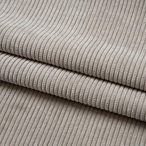 Jennfabric Olive Green"Corduroy" Velvet Narrow Rib Knitted Thin Fabric, Half-Meter, Yellow, Pink, White, Beige, Black, red, Blue and Gray - 5-150cmX50cm