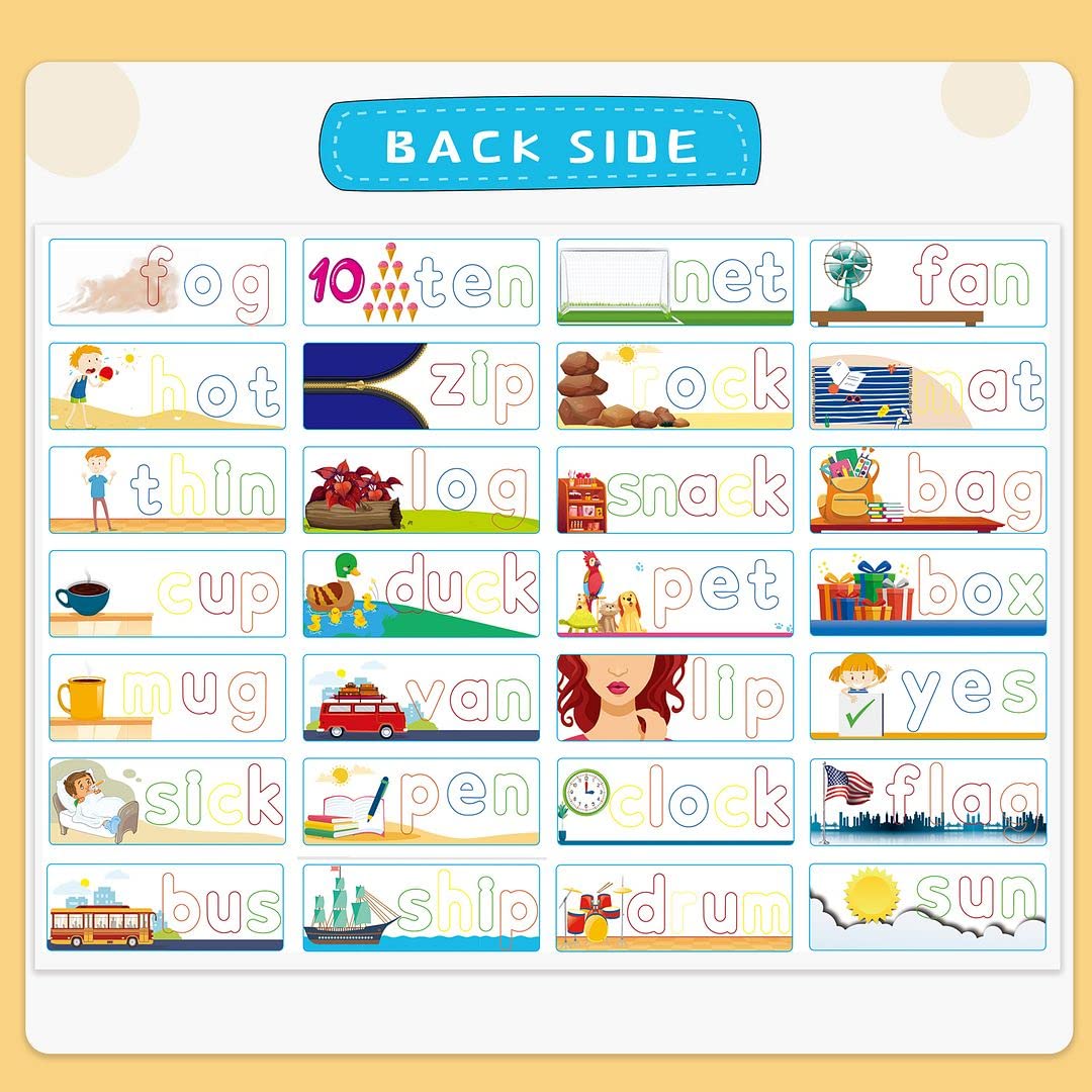 SpringFlower See & Spell Matching Letter Game for Preschool Kindergarten Kids,Learning Educational Toy,Toddler Learning Activities,CVC Word Builders for 3 4 5 6 Years Old Boys and Girls,80Pcs