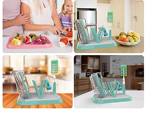 ComfZtar Baby Bottle Drying Rack Dryer Space Saving Travel Holder for Pump Cup Plastic Accessories