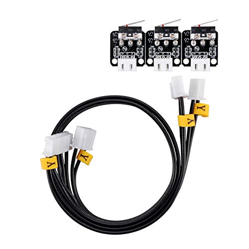 Comgrow Printer Limit Switch Accessory, X & Y & Z Endstop Limit Switch with Cables for Comgrow Ender 3 / Ender 3X / Ender 3 Pro/Ender 3 Prox