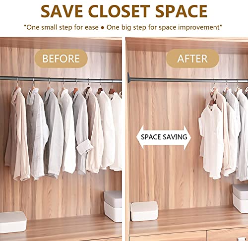 HOLLIHI 100 Pcs Clothes Hanger Connector Hooks,Plastic Cascading Hanger Hooks Extender Clips Connection Hooks,Space Saving Wardrobe Clothing Outfit Hangers Hooks for Organizer Closet Cabinet, 5 Colors