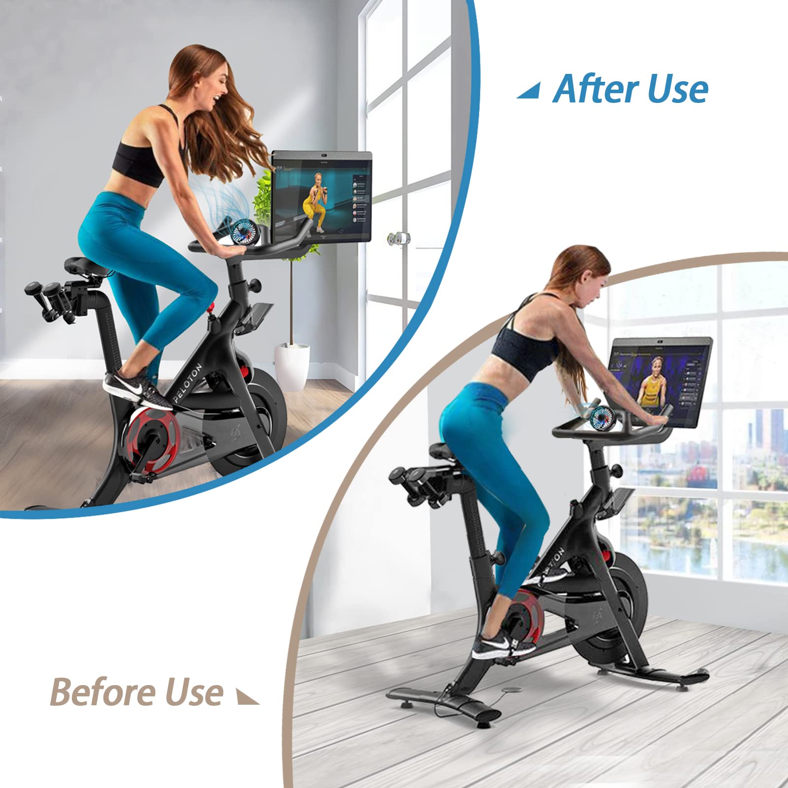 BOALEEN Fan for Peloton Bike Plus - Peloton Fan Attachment with Hook USB Fan Specially Design for Peloton Bike+ - Adjustable Angle and 3 Speed - Keep Cool When You Ride