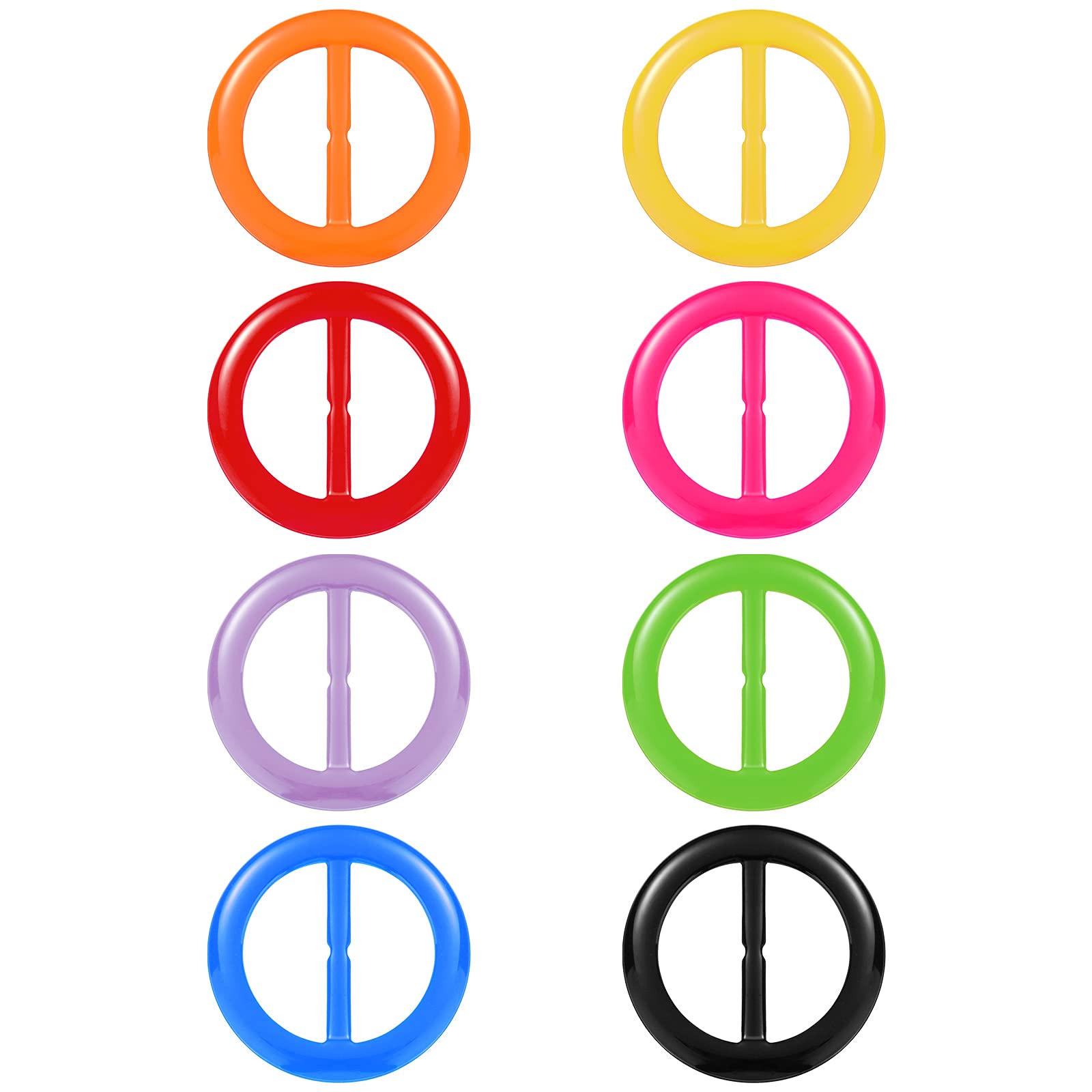 Boao 16 Pcs Shirt Clips for Women Tee Shirt Clips Scarf Clips 2 Inches 8 Colors (Rainbow Style)