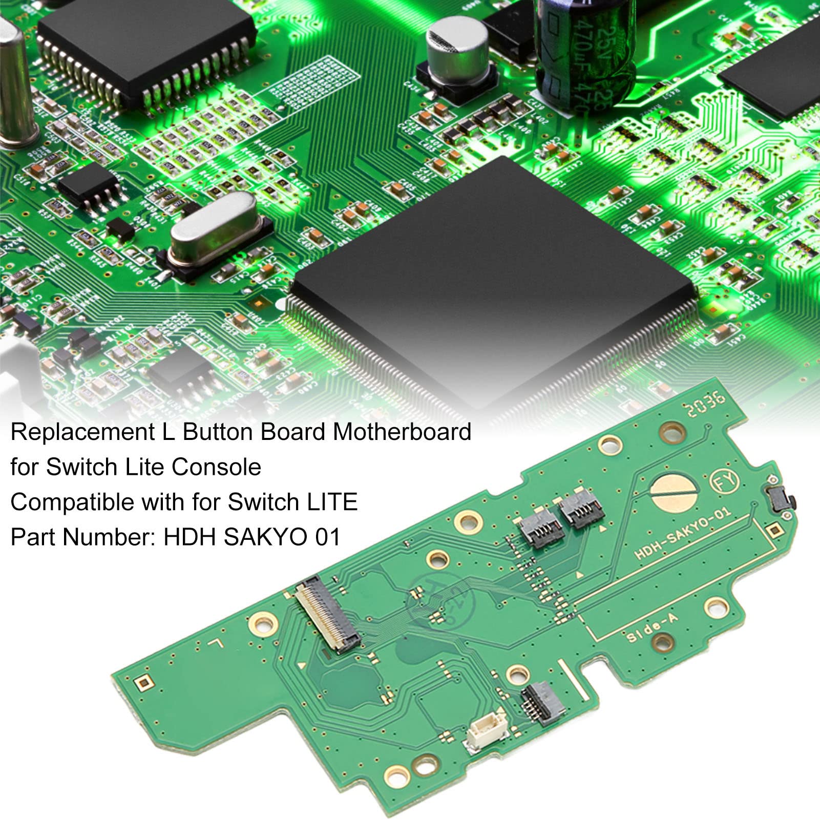Cuifati Left L Side Motherboard, Game Console Left L Side Motherboard L Board for Switch LITE Left Handle