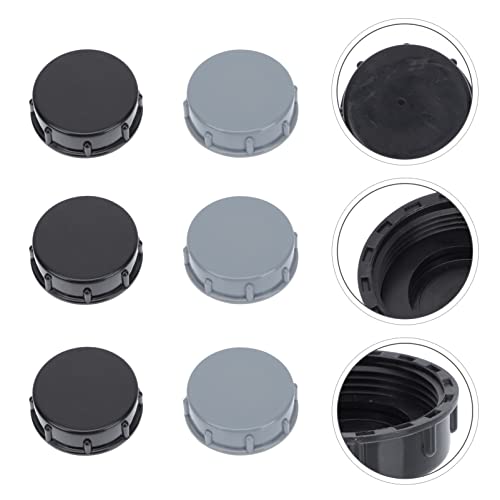 DEPILA Drain 6pcs Plastic Pipe Caps Hose Cap Pipe Fitting Cap Sewer Pipe Cap Tubing End Cap PVC Pipe Cap for Kitchen Drain Pipe 45MM Plug