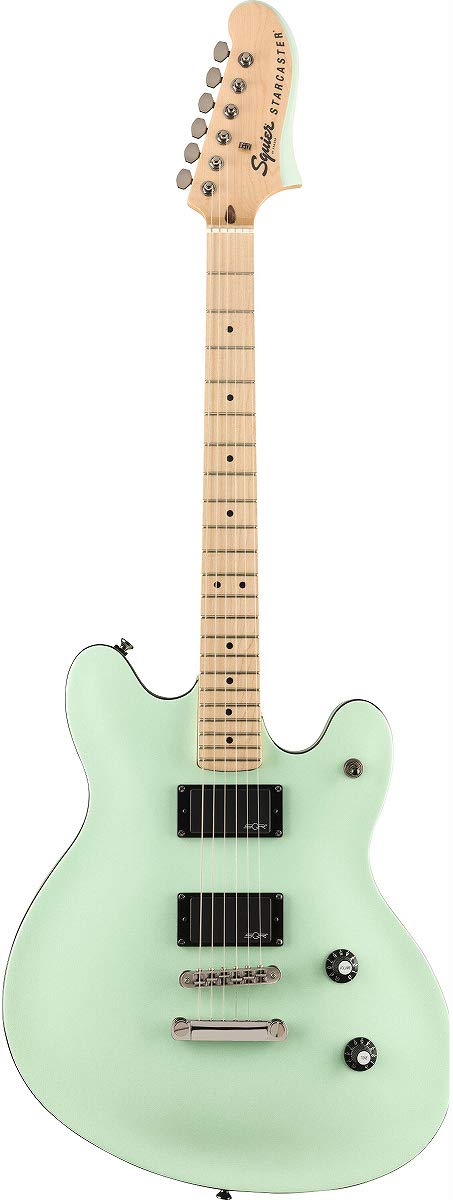 Squier Contemporary Active Starcaster Electric Guitar, with 2-Year Warranty, Surf Pearl, Maple Fingerboard, None Pickguard