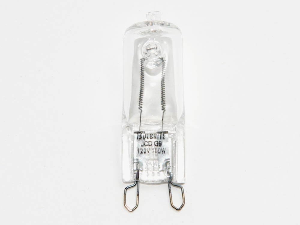 G9 Halogen Light Bulb 100W 120V T4 JD Type - Warm White Dimmable 2-Pin Base for Chandeliers Pendants Microwave Ovens Bathroom Lighting and More - Feit Electric Compatible Xenon Enhanced (10 Pack)