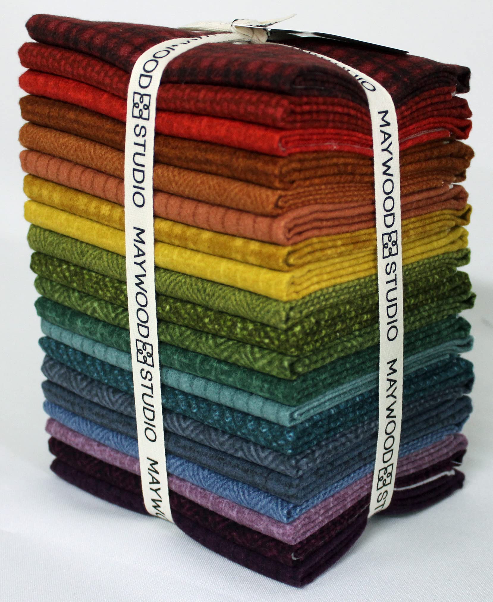 Maywood Studio Fat Quarter Bundle - Woolies Flannel by Bonnie Sullivan Vol. 2 Colors 20 Count Fat Quarters (FQ-MASWOF-COL) M203.13