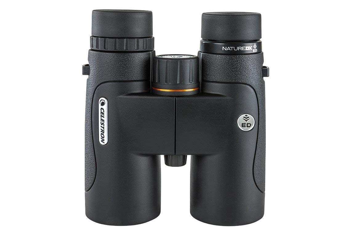 Celestron–Nature DX ED 10x42 Premium Binoculars–Extra-Low Dispersion Objective Lenses–Outdoor and Birding Binocular–Fully Multi-Coated with BaK-4 Prisms–Rubber Armored–Fog & Waterproof Binoculars
