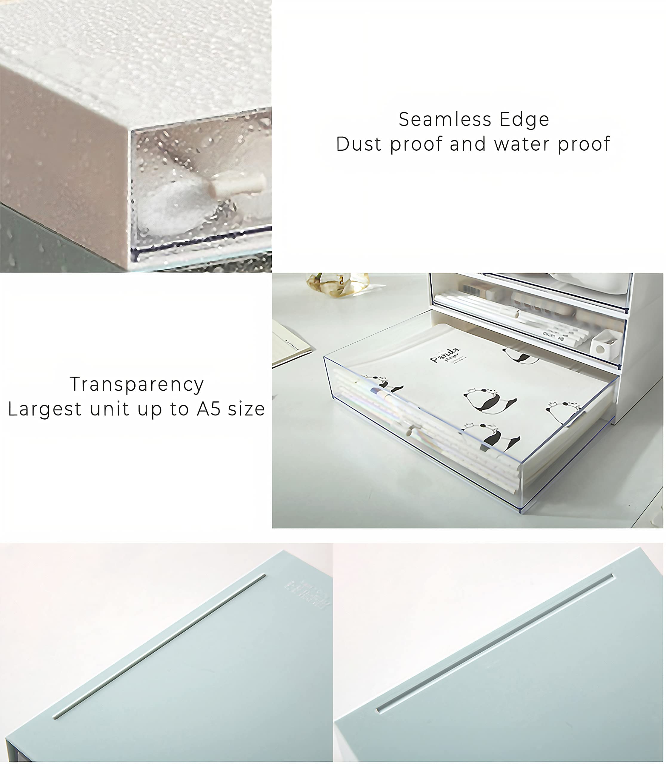 Stackeer Desk Organizer Bathroom Organization With 6 Drawers. Three tier Desk Organizer For Your Home or Office, Desk Supplies, Bathroom organization, School and Accessories (white).