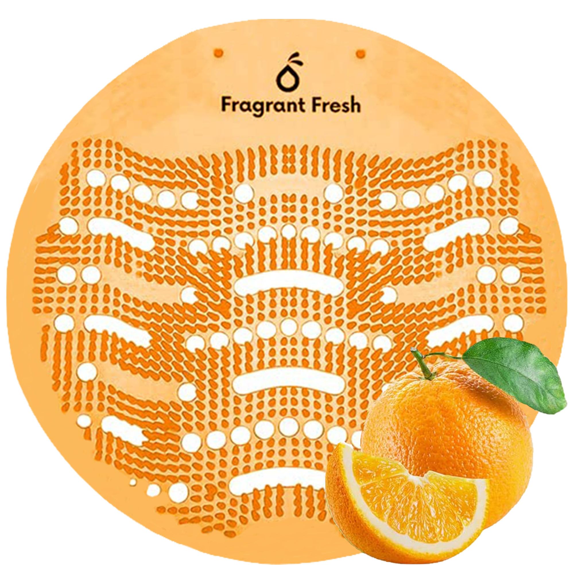 Fragrant Fresh Urinal Screen Deodorizer, Fresh Scented Urinal Screen With Easy Fit & Multiple use (Orange, 15 Pack)