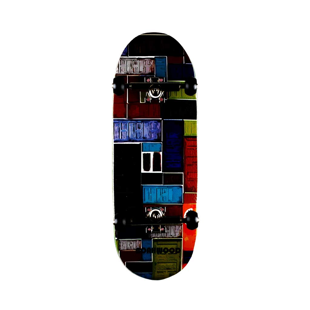 NOAHWOOD Fingerboard Complete Set (NW8.0 Maple 6-Layer 360Flip Deck, NW3.0 King Trucks Silvery,NW3.0 Wheels Black) (Story Door iii, 100x34mm Standard Concave)