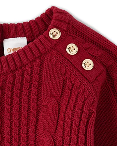 Gymboree Baby Girls and Toddler Long Sleeve Cable Knit Sweaters Shirt, Salsa Red, 4T US