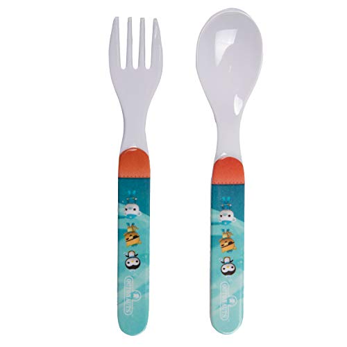 Octonauts 5 Pc Mealtime Feeding Set for Kids and Toddlers - Includes Plate, Bowl, Cup, Fork and Spoon Utensil Flatware - Durable, Dishwasher Safe, BPA Free