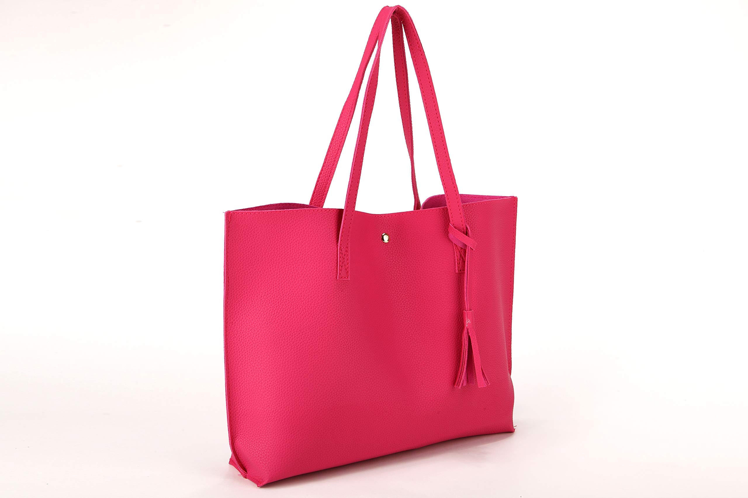 Nodykka Women Tote Bags Top Handle Satchel Handbags PU Pebbled Leather Tassel Shoulder Purse