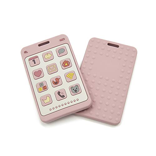 The Wondering Child Silicone Baby Teether Phone - Soft, Flexible, Non-Toxic Teething Toy