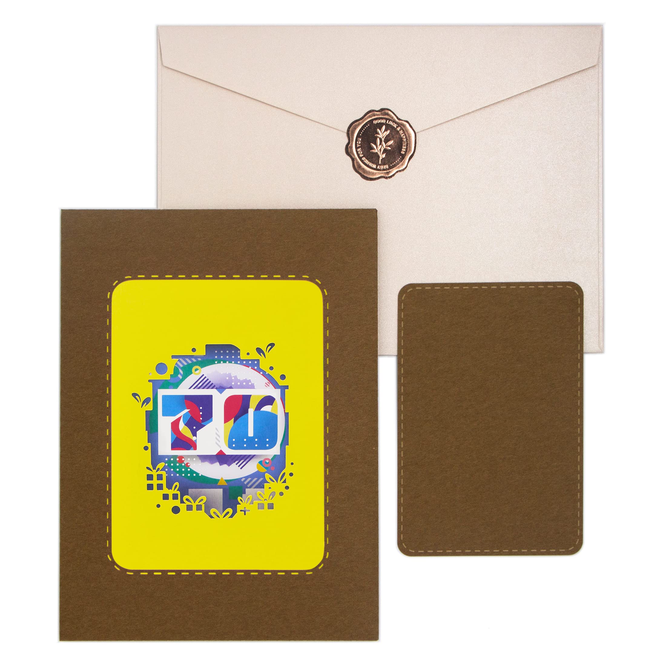 Ribbli Happy 70th Birthday Handmade 3D Pop Up Card,Greeting Card,70 Birthday Card,For Happy Birthday Card,70 Year Old Card,with Envelope