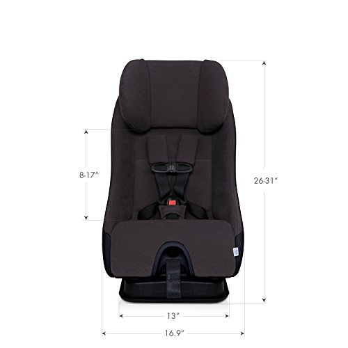 Clek Fllo Convertible Car Seat Featuring Adjustable Headrest, Compact Design, EACT Safety System, and Flame-Retardant Free (Carbon)