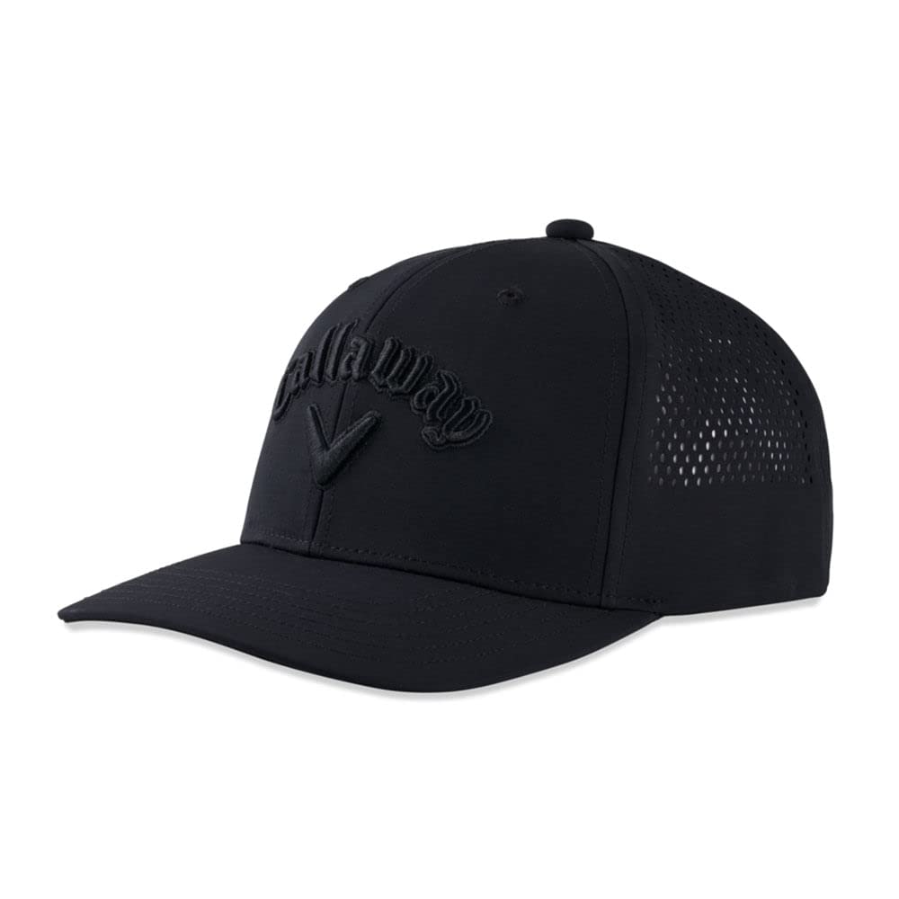 Callaway Golf 2022 Riviera Fitted Hat, Large-X-Large Size, Black/Black Color