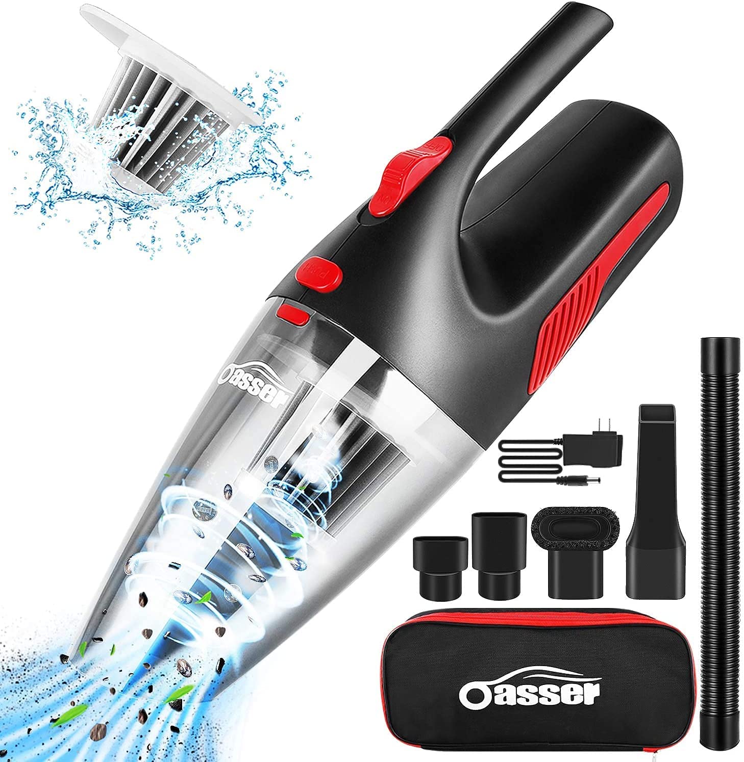 Oasser V1 Handheld Vacuum Cordless Vacuum Cleaner Car Vacuum Wet Dry Stainless Steel Filter 7600Pa 100W