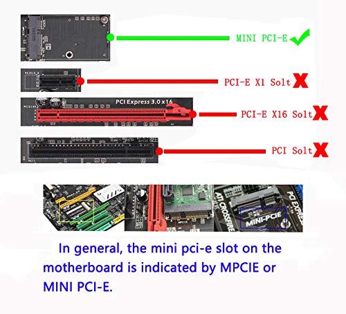 CERRXIAN Mini PCI-E Gigabit Ethernet PCI Express Network Card NIC 10/100 / 1000Mbps with Low Profile Bracket