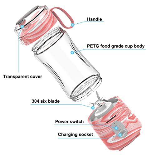Wooshlend Portable Blender for Shakes and Smoothies with Snap-open BPA FREE silicon straw