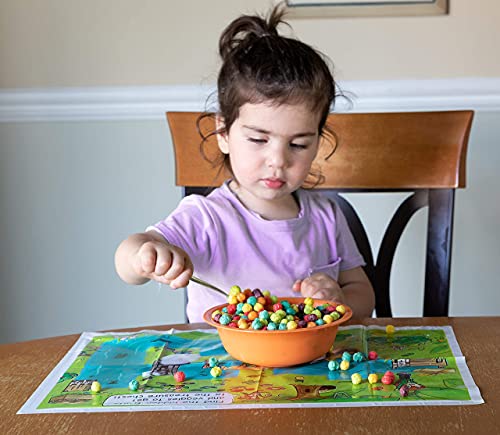 Party Bargains 60 Super Sticky Disposable Placemats - 12" x 18" (Treasure Chest Design) Baby Placemat, BPA Free & Quick to Clean, Keeps a Safe & Germ-Free Surface