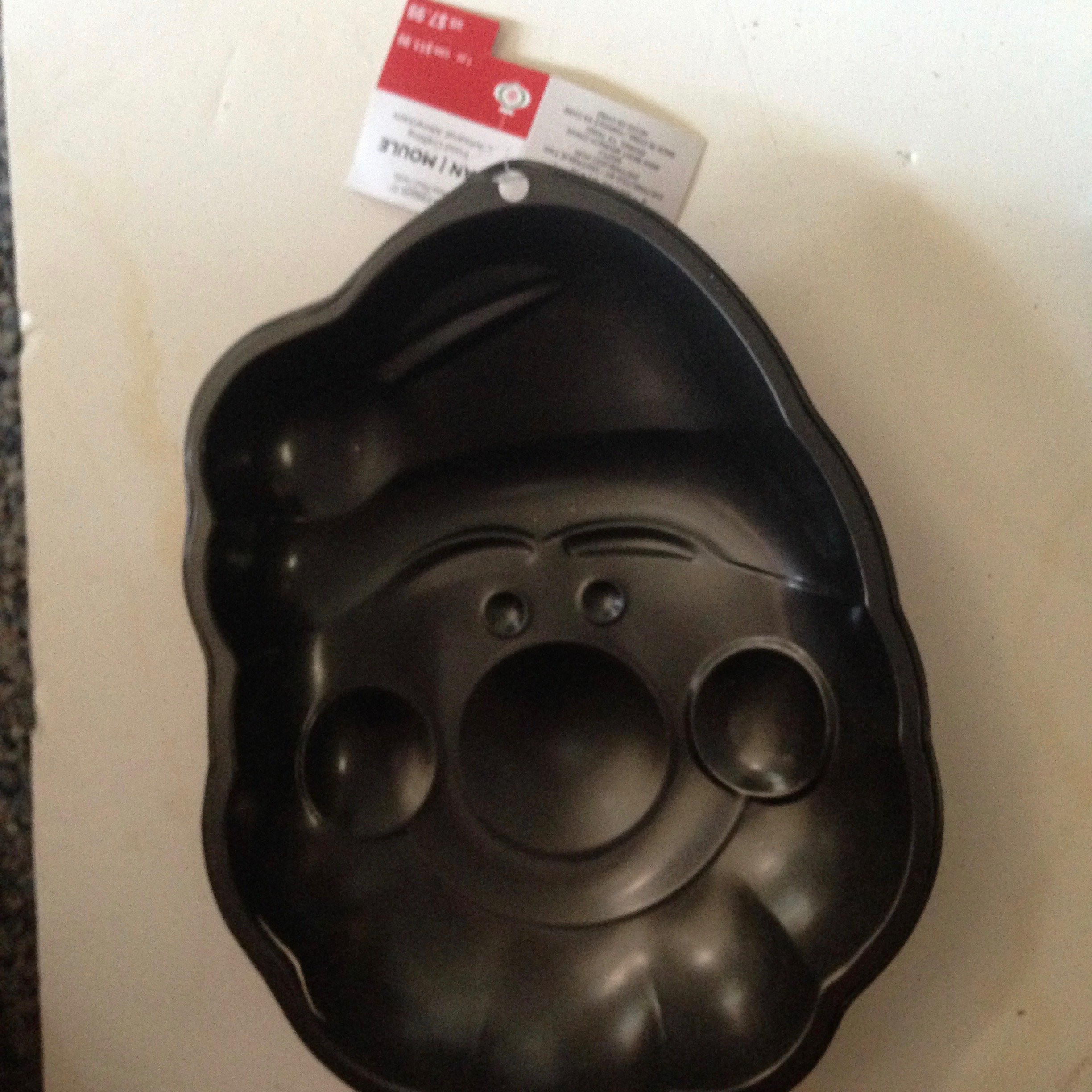 Celebrate It LOT of 3 Red Santa Claus Baking Pan Cookie Sheets