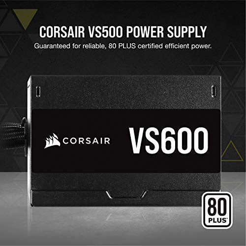 Corsair VS Series VS600 Certified Non-Modular ATX Power Supply, 80+ White