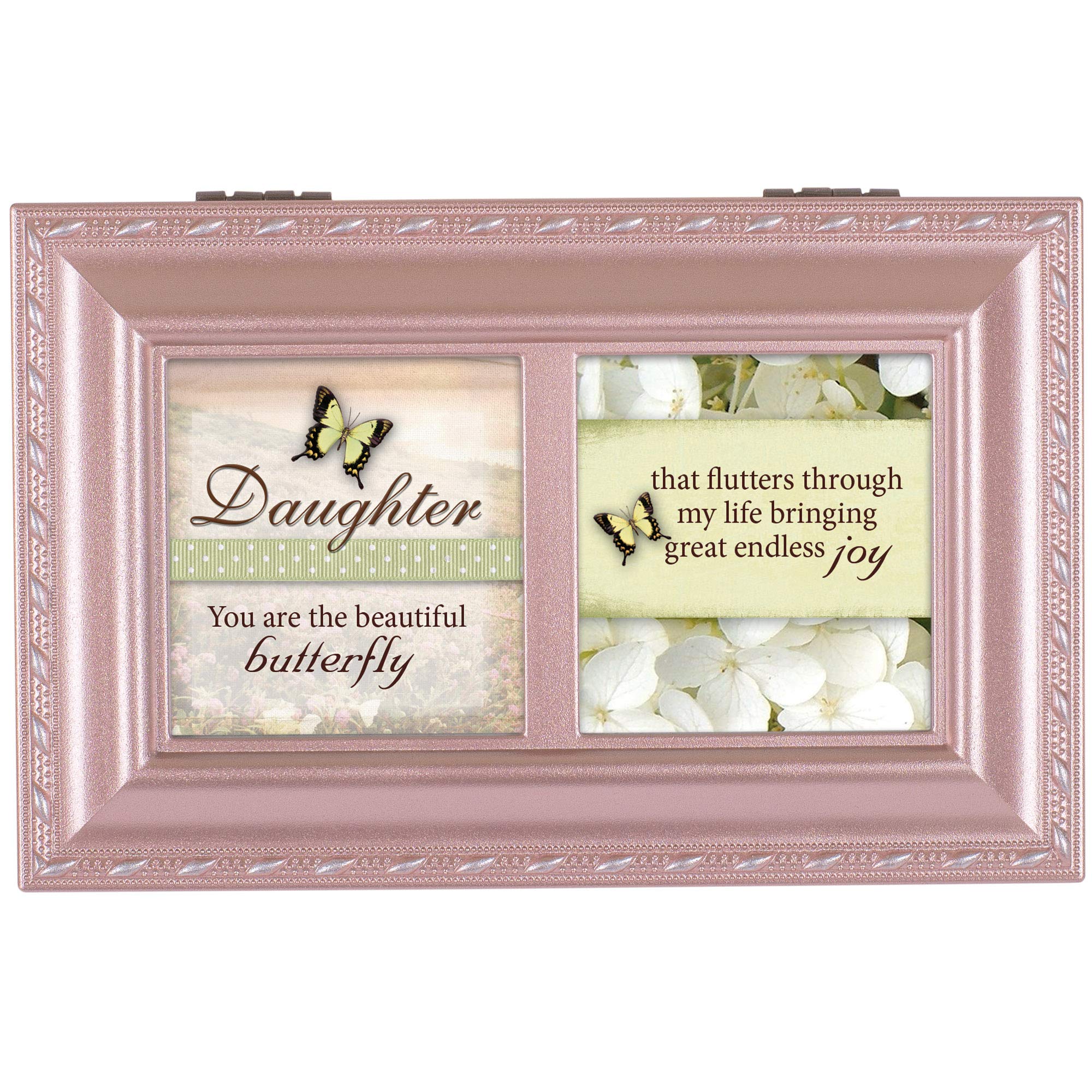 Cottage Garden Daughter You Give Me Joy Pink Petite Traditional Music Box Plays Unchained Melody