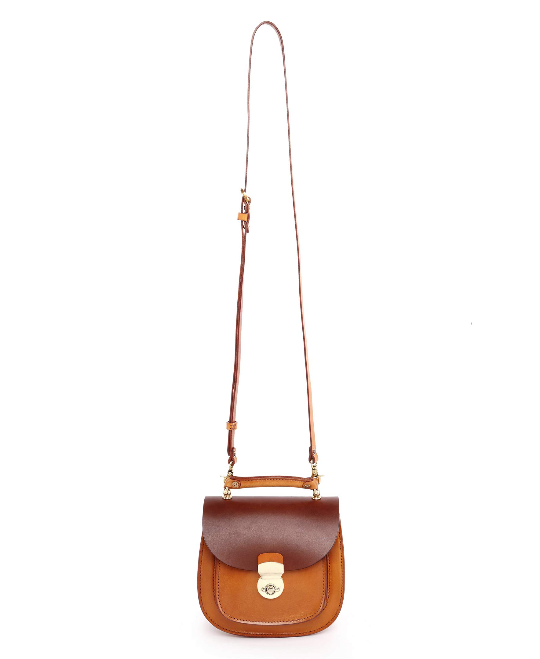 OLD TREND Genuine Leather Halibut Crossbody Bag (Cognac)