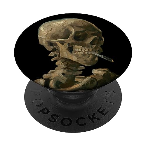 Vintage Van Gogh Skull-Van Gogh Head of A Skeleton Halloween PopSockets Standard PopGrip