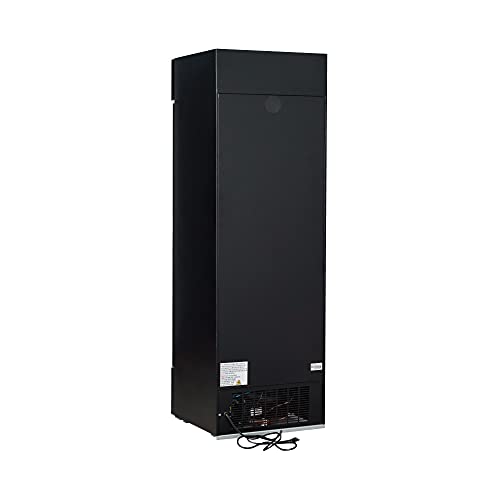 PEAKCOLD Single Glass Door Commercial Refrigerator - Retail Merchandiser Cooler; 14 Cubic Ft.