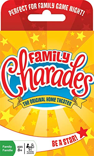 Outset Media Family Charades Card Game Travel Friendly - Includes Over 300 Charades - Perfect for Parties, Vacations, and Holidays - Ages 8+