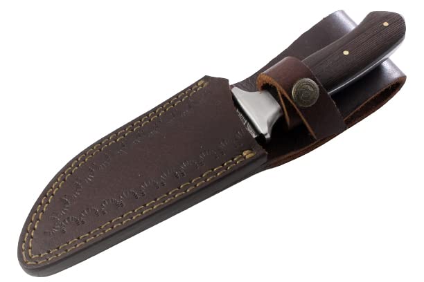 Custom handmade Damascus steel fixed blade hunting knife. PPI-23