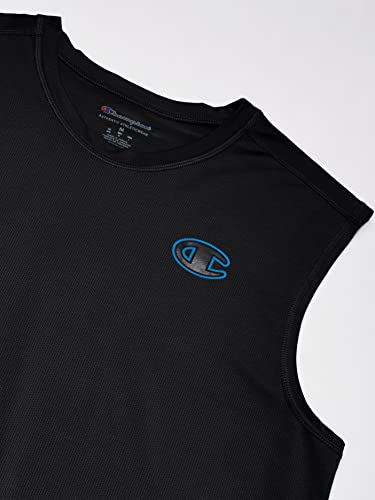 Champion Men's MVP Muscle Tee (Retired Colors), Black Outline C Logo, Small