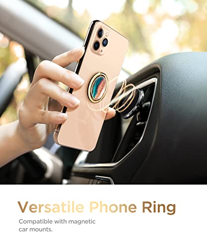 GVIEWIN Marble Bundle - Compatible with Samsung Galaxy S23 Ultra 6.8 Inch [No Built-in Screen Protector] + Phone Ring Holder (Dreamland River/Purple) (2 Items Bundle)