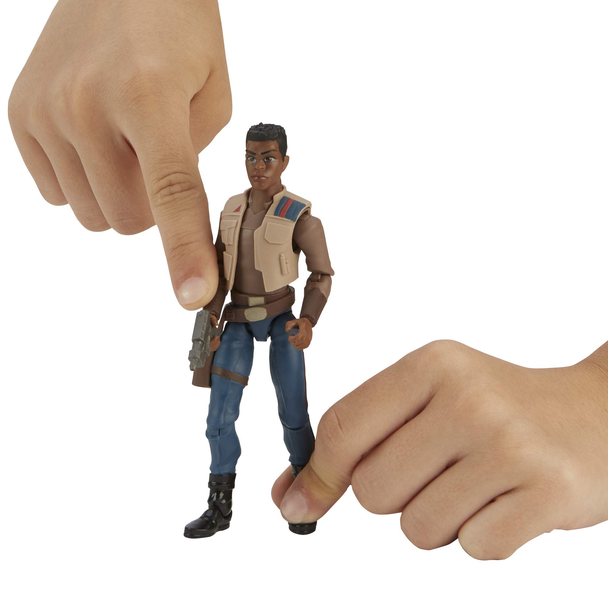 STAR WARS Galaxy of Adventures The Rise of Skywalker Finn 5"-Scale Action Figure Toy with Fun Blaster Action Movement