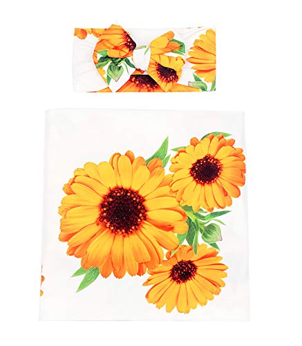 Muratomedo Newborn Baby Blanket Baby Receive Blanket Swaddling Blanket Printed Baby Swaddle Receive Blanket