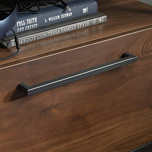 Sauder Nova Loft 1-Drawer Night Stand with Open Shelf, L: 24.96" x W: 17.24" x H: 24.09", Grand Walnut Finish