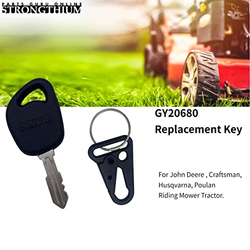 Strongthium 140403 Replacement Key for John Deere Craftsman Husqvarna Poulan Riding Mower Tractor GY20680