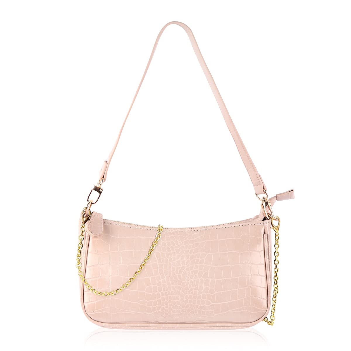 Classic Vegan Leather Small Crossbody Handbag - Rectangle Camera Travel Purse Satchel Shoulder Messenger Bag (Mini Satchel Tote - Embossed Beige)