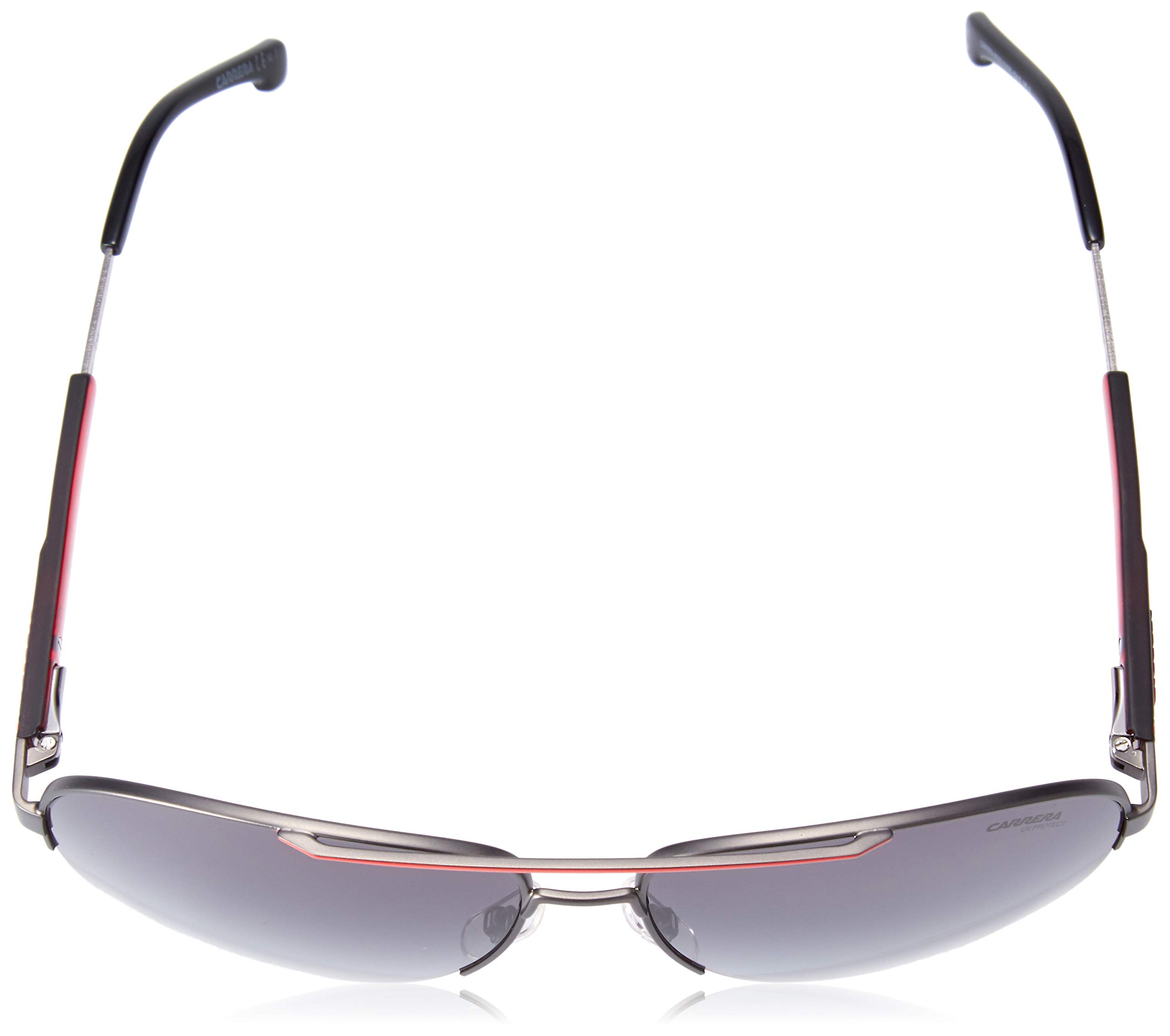 Carrera 8030/S Sunglasses CA8030S-0SVK-9O-6215 - Semi Matte Ru Black Frame, Dark Gray Gradient
