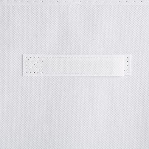 DII Non Woven Fabric Storage Bin Collection Collapsible Organizer Cube, Large Set, 11x11x11, White, 4 Count