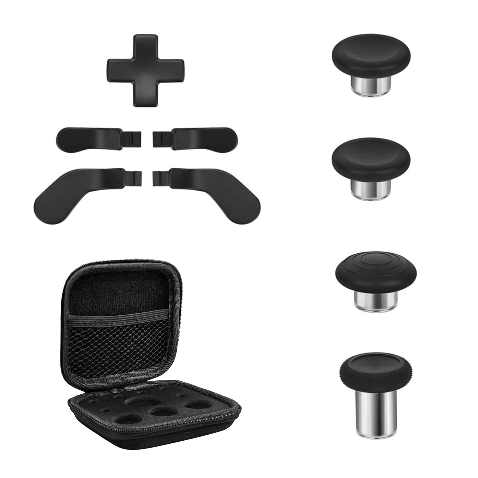 DUXICEPIN Metal Thumbsticks for Xbox Elite Controller Series 2, Xbox Elite Controller Series 2 Accessories Components Metal Mod 4 Swap Magnetic Joystick, 4 Paddles, 1 Standard D-Pads