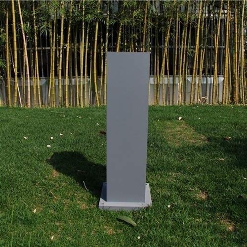 ZMY Outdoor Modern Simple Pillar Light Waterproof Aluminum Metal Post Lighting Acrylic Garden Loft Gate Column Lantern Courtyard Home Villa Decorative Pathway Fixture E27 Edison