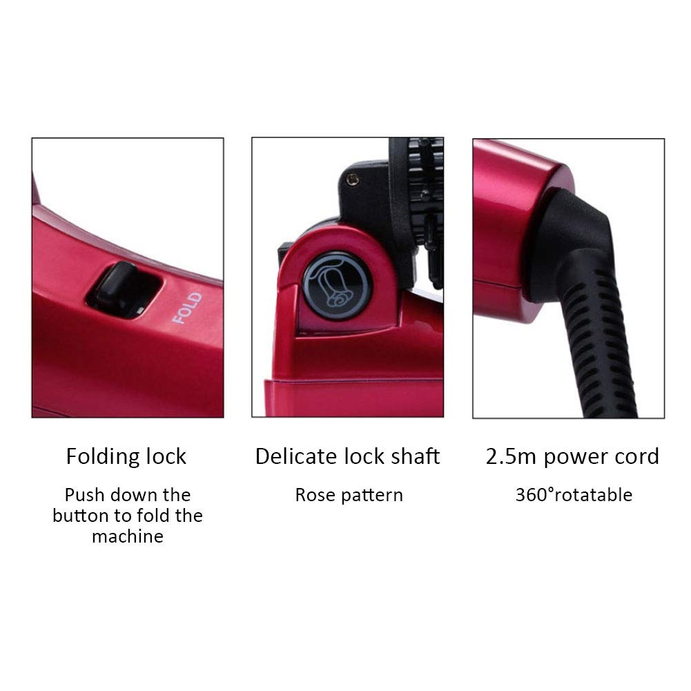 Hair Dryer Brush, Curling Iron Hair Ionic Hair Straightener Brush Ceramic Heated Brush Styler For Short Hair[Us]