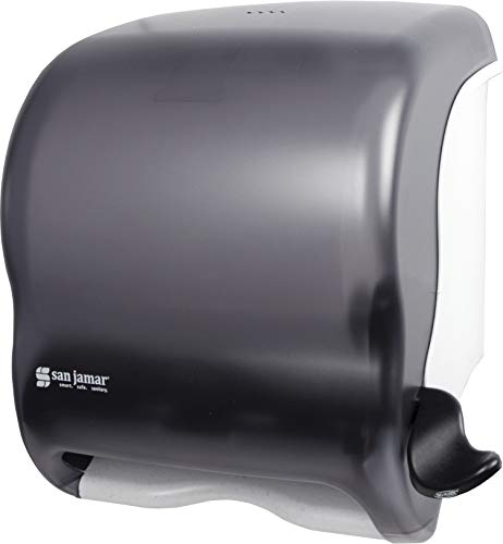 San Jamar Classic Element Plastic Lever Roll Towel Dispenser, Black Pearl